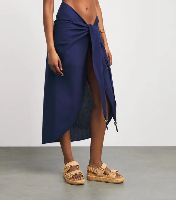 Melissa Odabash Cotton Winne Pareo - Navy