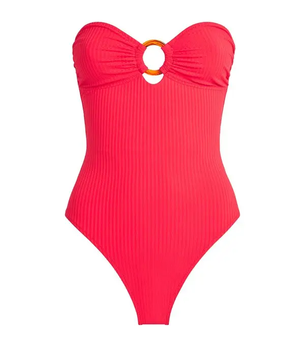 Melissa Odabash Bandeau Cozumel Swimsuit - Red