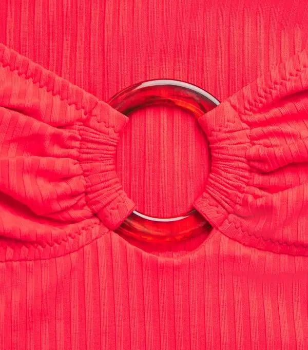 Melissa Odabash Bandeau Cozumel Swimsuit - Red