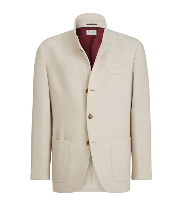 Brunello Cucinelli Water-resistant Cashmere Blazer - Beige