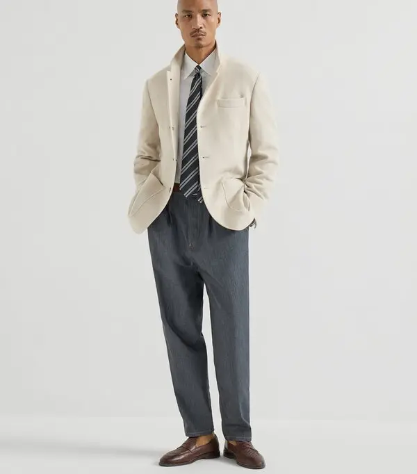 Brunello Cucinelli Water-resistant Cashmere Blazer - Beige