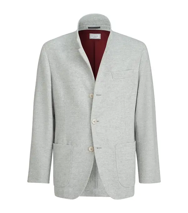 Brunello Cucinelli Water-resistant Cashmere Blazer - Grey
