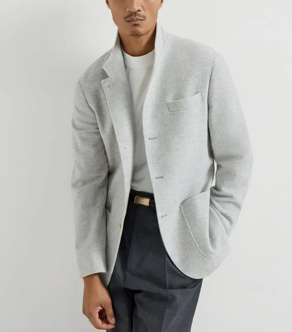 Brunello Cucinelli Water-resistant Cashmere Blazer - Grey