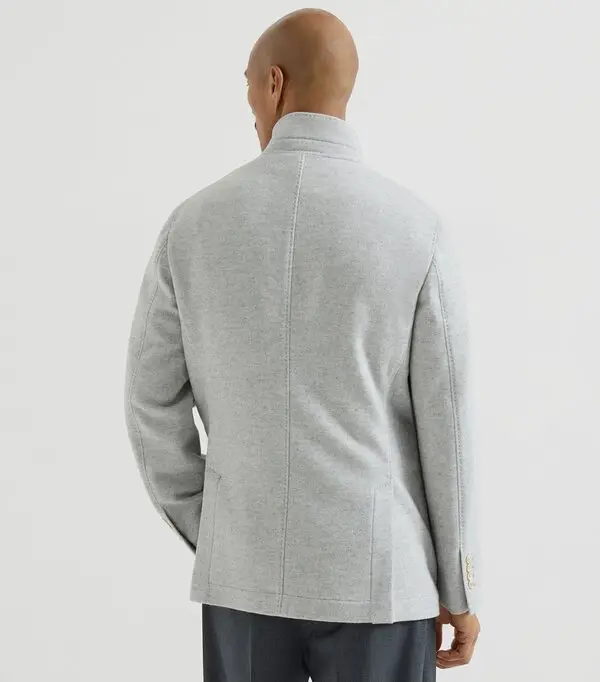 Brunello Cucinelli Water-resistant Cashmere Blazer - Grey