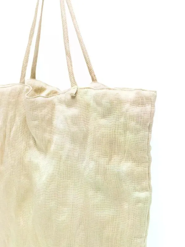 ALYSI Crinkled-effect Tote Bag - Neutrals