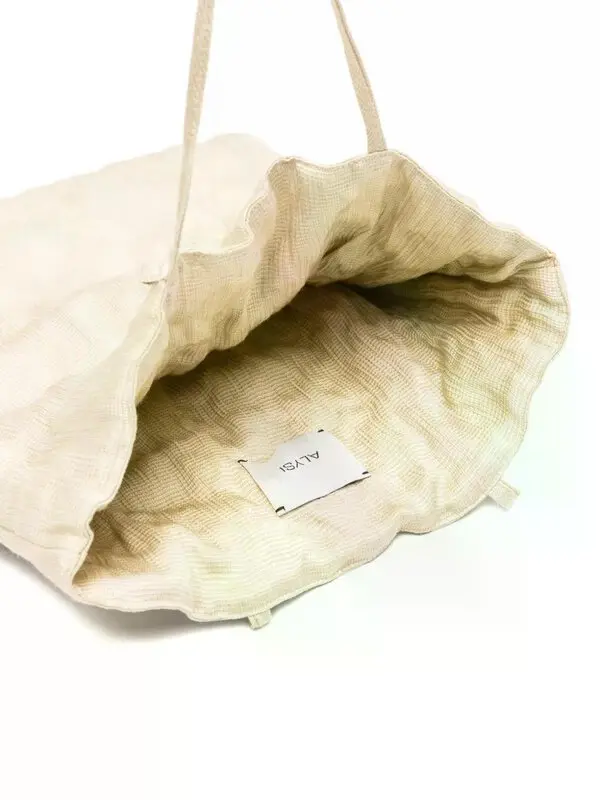 ALYSI Crinkled-effect Tote Bag - Neutrals