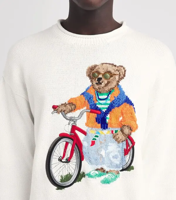 Polo Ralph Lauren Cotton Embroidered Polo Bear Sweater