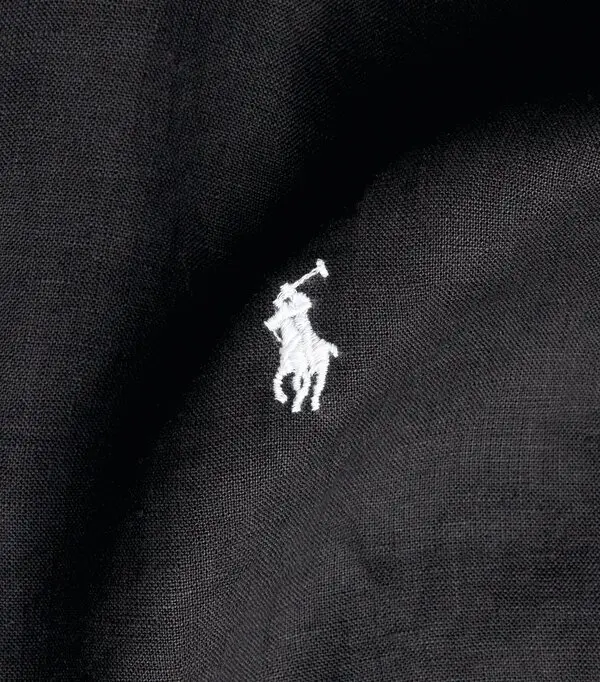 Polo Ralph Lauren Linen Custom-fit Polo Pony Shirt - Black