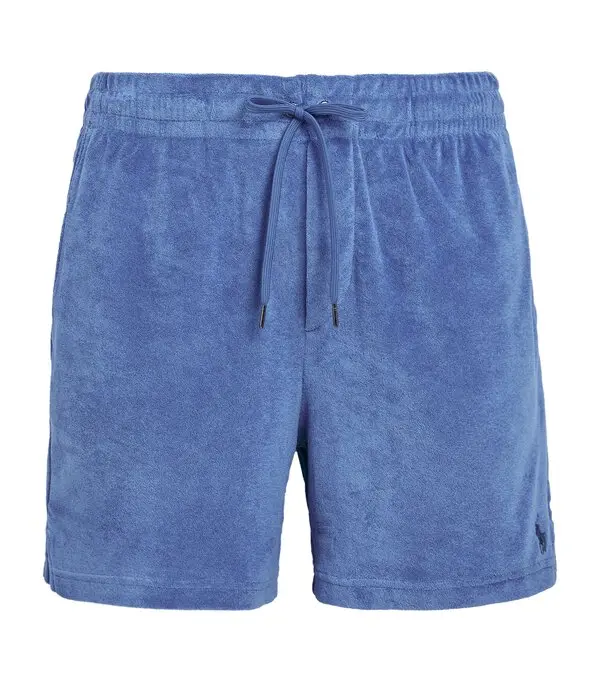 Polo Ralph Lauren Cotton Terry Polo Pony Shorts - Blue