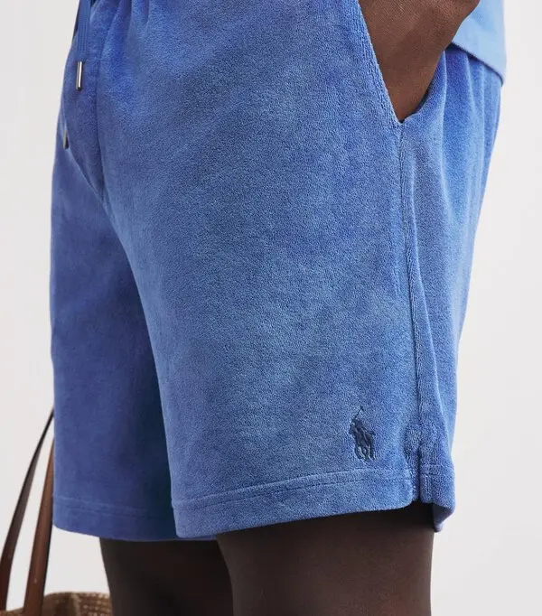 Polo Ralph Lauren Cotton Terry Polo Pony Shorts - Blue