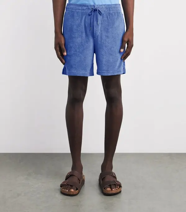 Polo Ralph Lauren Cotton Terry Polo Pony Shorts - Blue