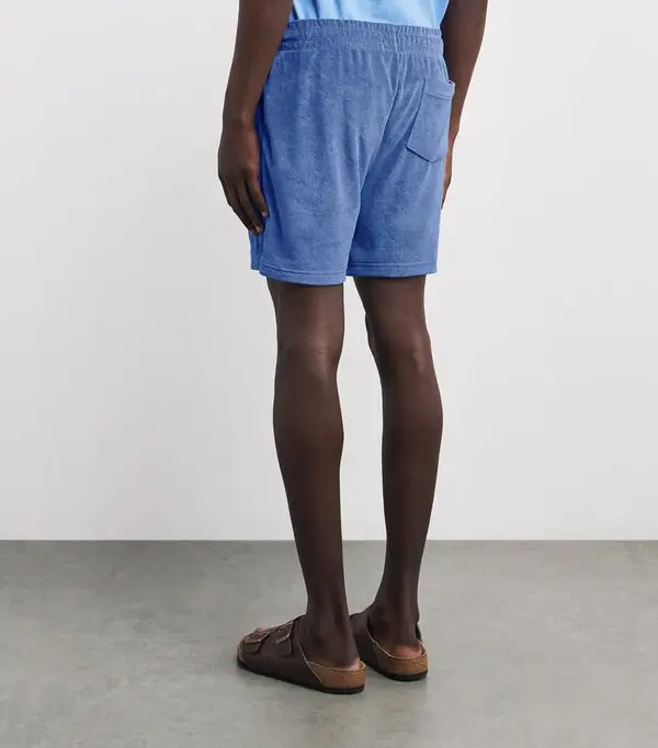 Polo Ralph Lauren Cotton Terry Polo Pony Shorts - Blue