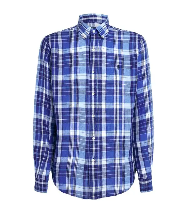 Polo Ralph Lauren Linen Check Shirt - Blue
