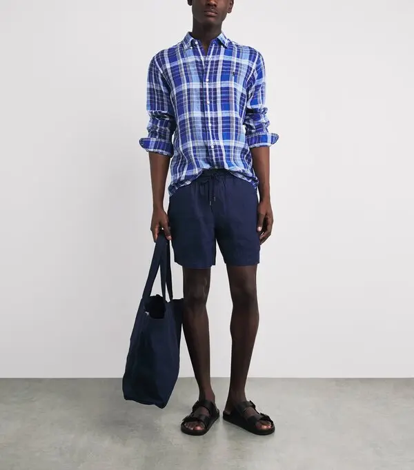 Polo Ralph Lauren Linen Check Shirt - Blue