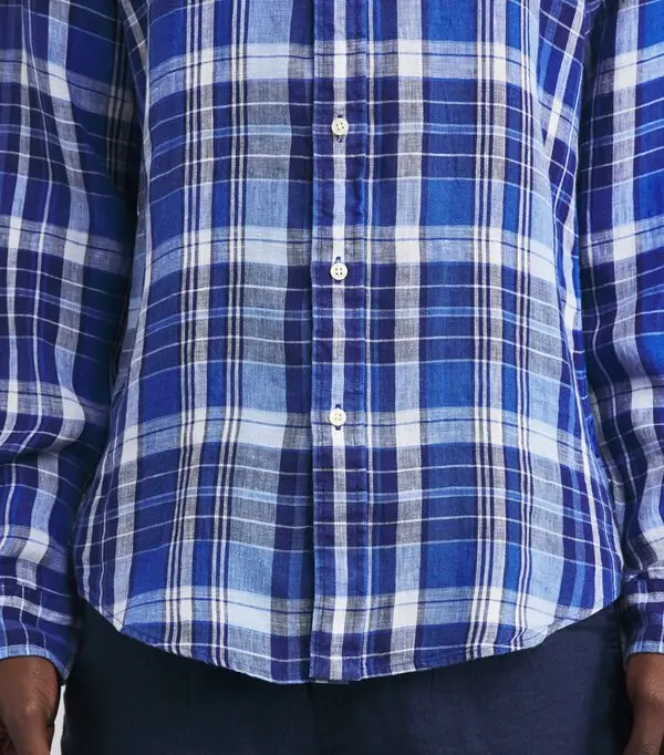 Polo Ralph Lauren Linen Check Shirt - Blue