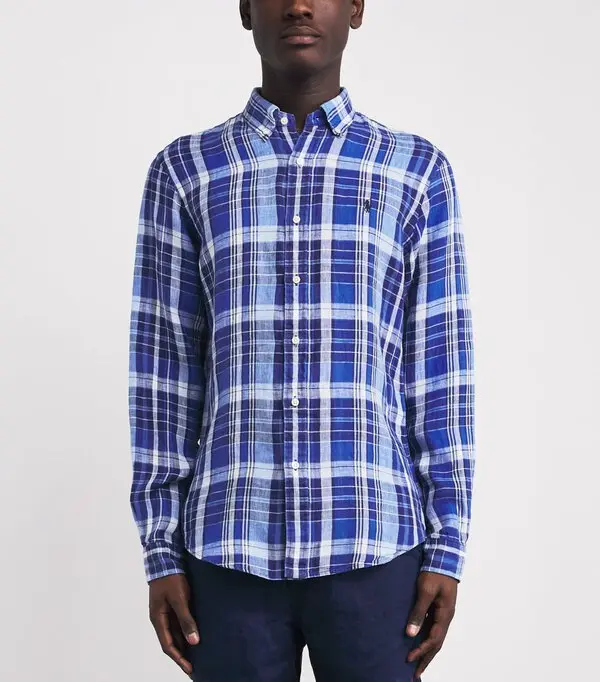 Polo Ralph Lauren Linen Check Shirt - Blue