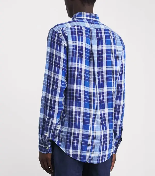 Polo Ralph Lauren Linen Check Shirt - Blue