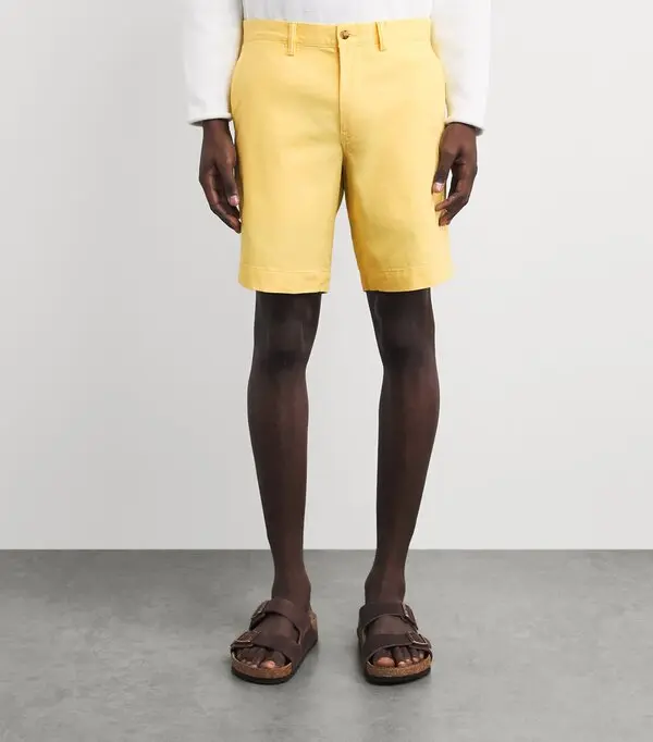 Polo Ralph Lauren Stretch-cotton Bedford Shorts - Yellow