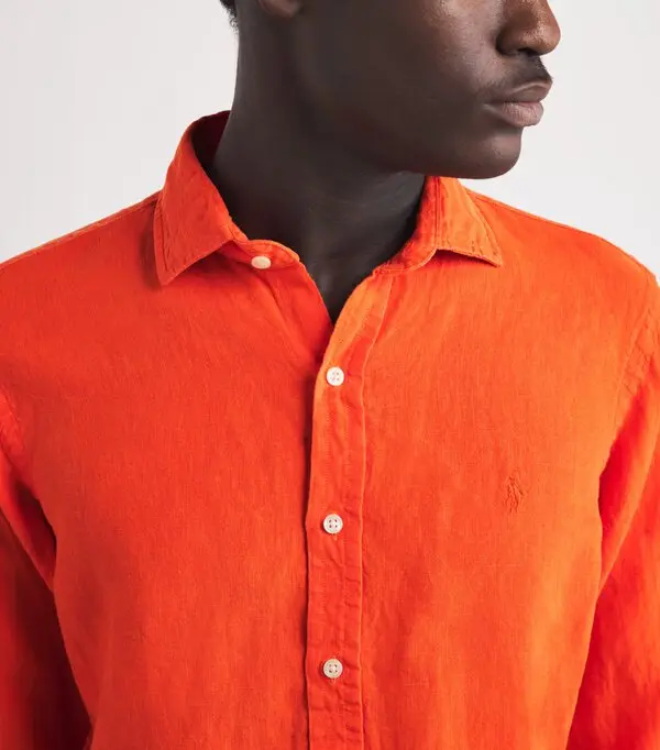 Polo Ralph Lauren Linen Custom-fit Shirt - Orange