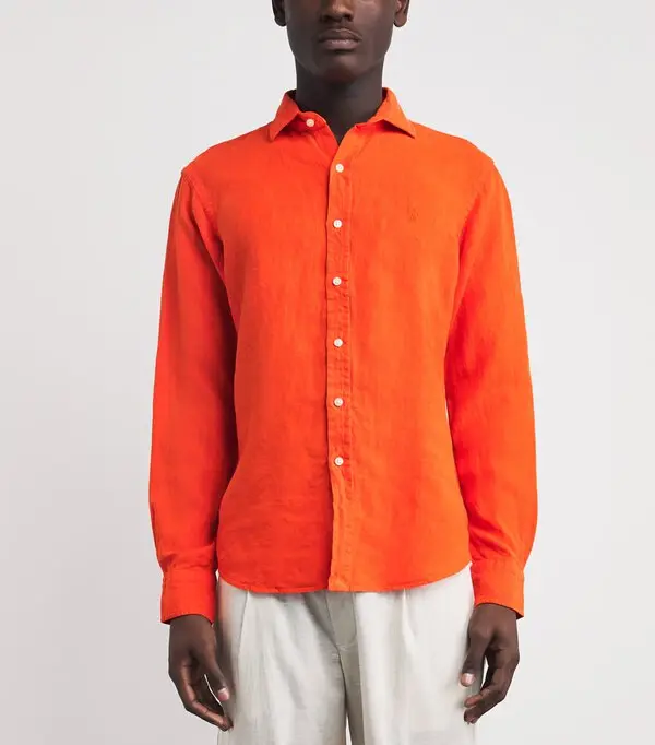 Polo Ralph Lauren Linen Custom-fit Shirt - Orange
