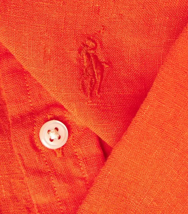 Polo Ralph Lauren Linen Custom-fit Shirt - Orange