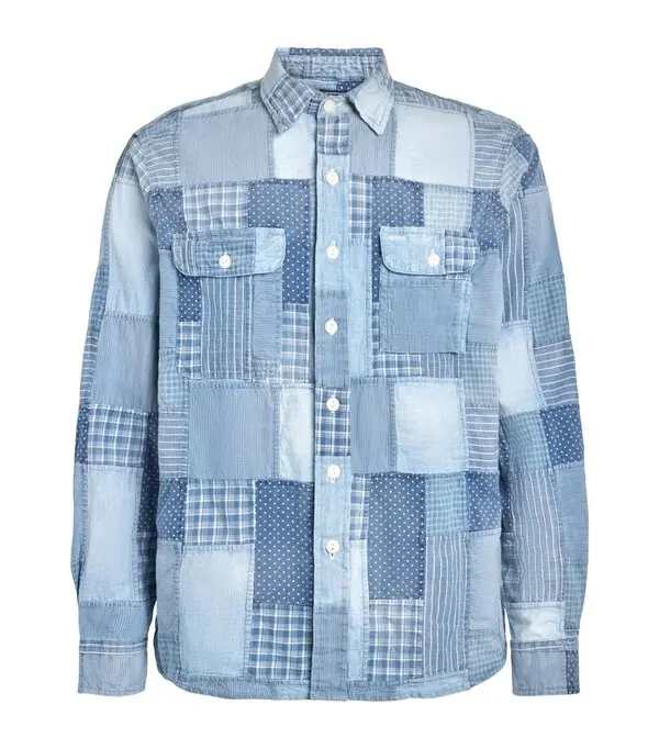 Polo Ralph Lauren Patchwork Denim Shirt - Blue