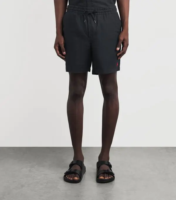Polo Ralph Lauren Linen Drawstring Shorts - Black