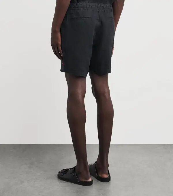 Polo Ralph Lauren Linen Drawstring Shorts - Black