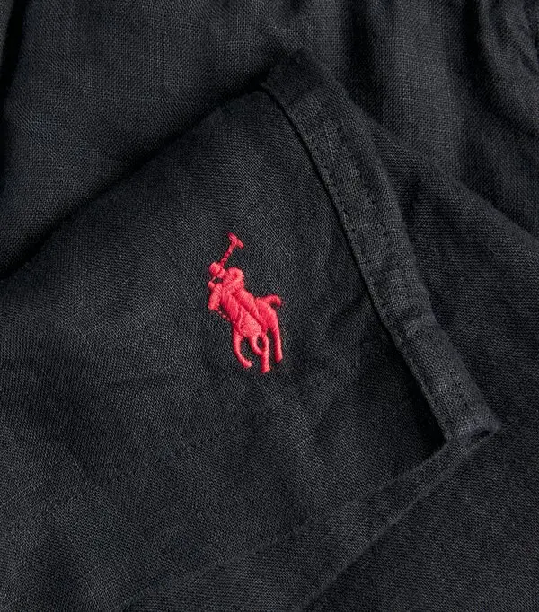 Polo Ralph Lauren Linen Drawstring Shorts - Black