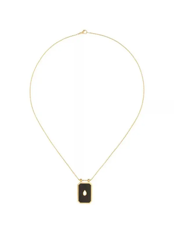 MARIE LICHTENBERG Ebony Eye Diamond Necklace - Gold