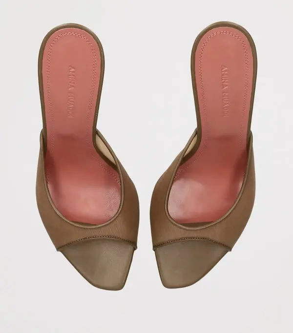 Amina Muaddi Mesh Alexa Heeled Mules 95