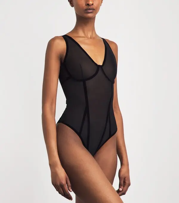 Wolford Sheer Tulle Underwired Bodysuit