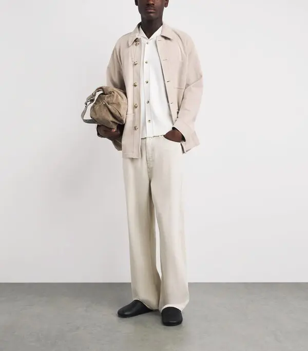 Vince Suede Chore Jacket - Beige