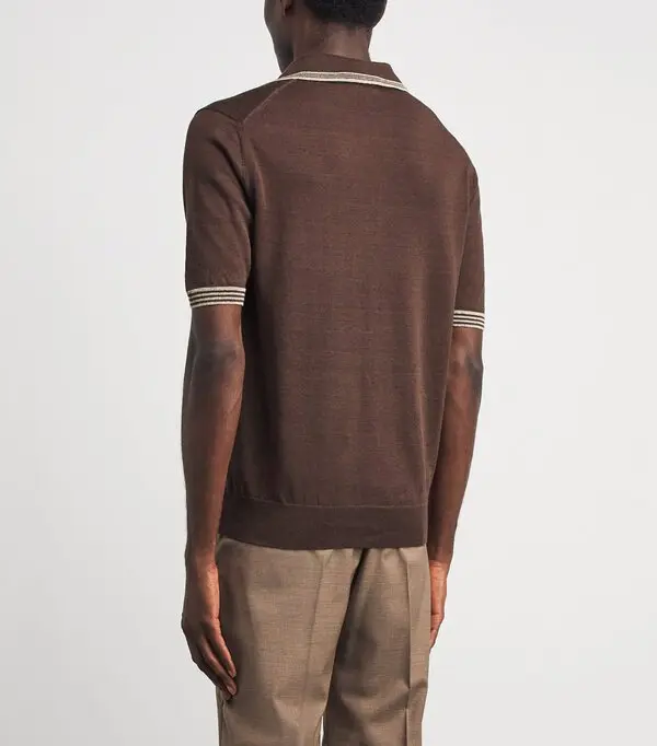 FIORONI CASHMERE Linen-cotton Polo Shirt