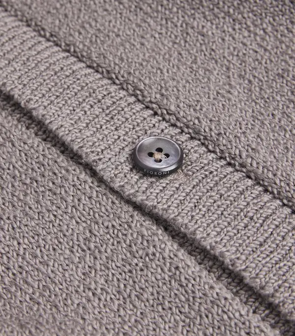 FIORONI CASHMERE Cotton Collar Cardigan