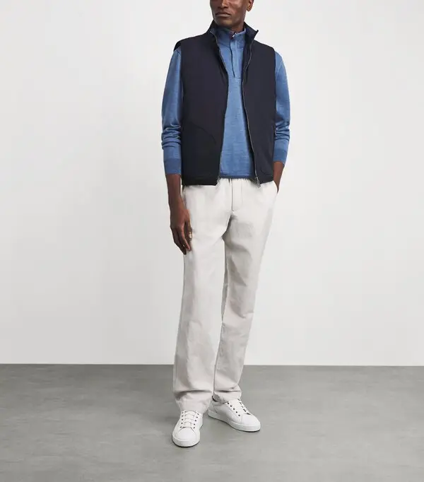 FIORONI CASHMERE Down Linen Reversible Gilet