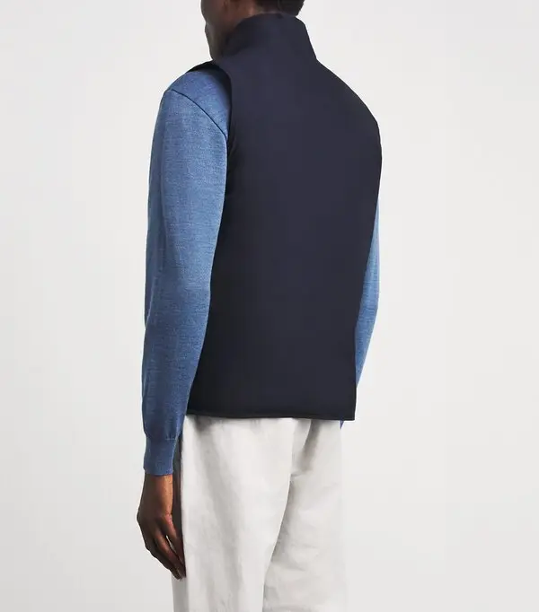 FIORONI CASHMERE Down Linen Reversible Gilet