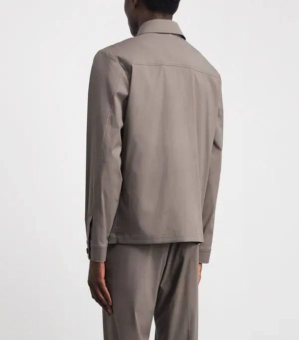 Corneliani Water-repellent Techwool Overshirt - Beige