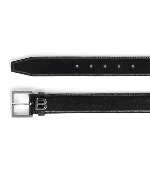 Balenciaga Leather Hourglass Belt - Black