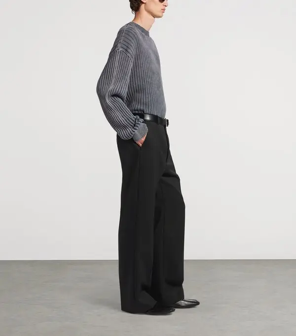Balenciaga Wool Wide-leg Trousers