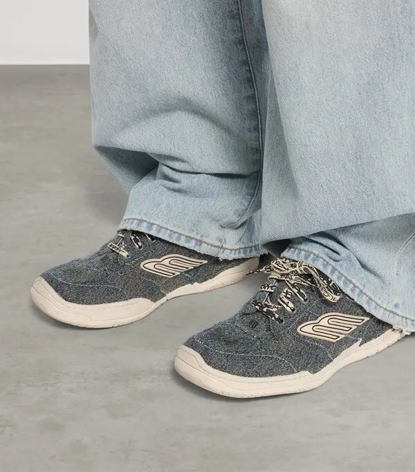 Balenciaga Denim Hamptons Sneakers - Blue