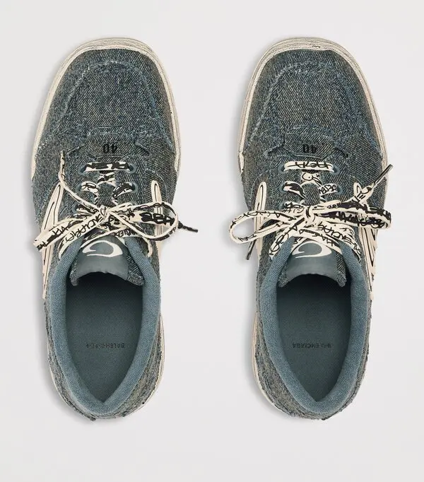 Balenciaga Denim Hamptons Sneakers - Blue
