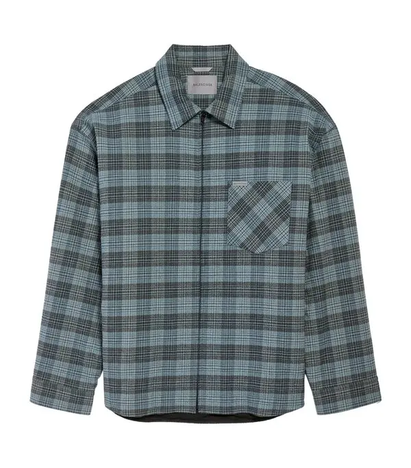 Balenciaga Check Padded Overshirt