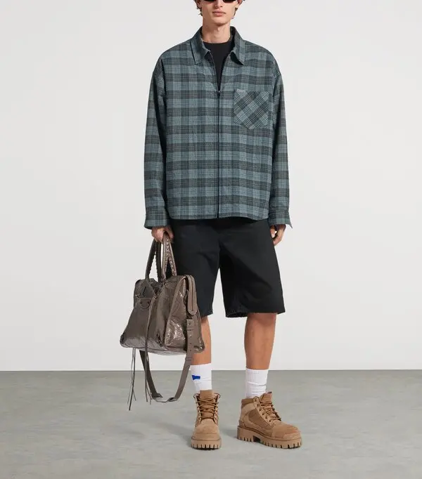 Balenciaga Check Padded Overshirt