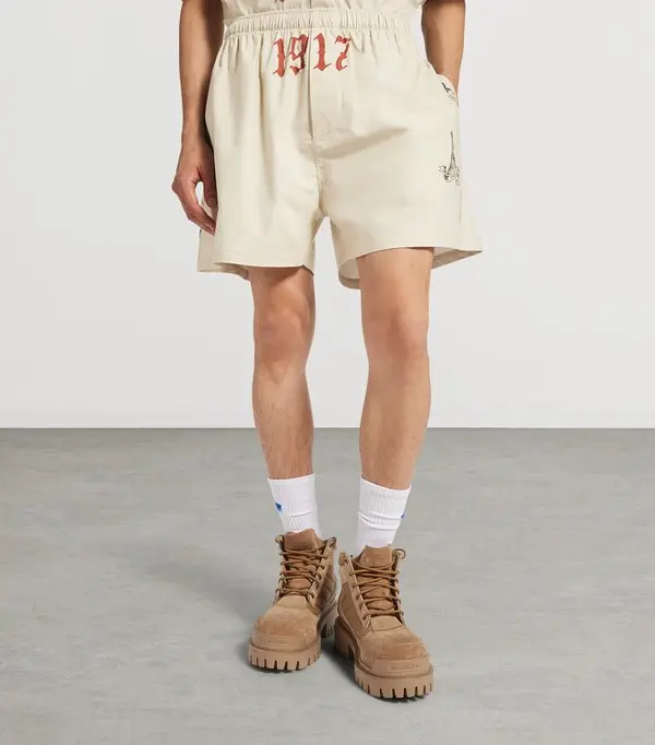 Balenciaga Printed Cotton Shorts