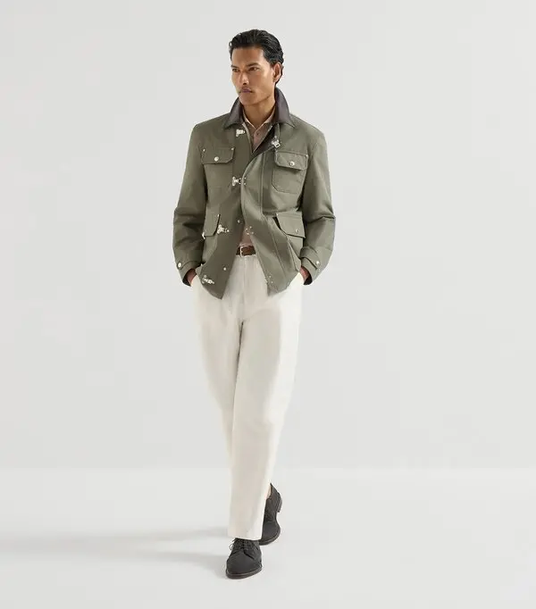 Brunello Cucinelli Cotton Rib-knit Polo Shirt