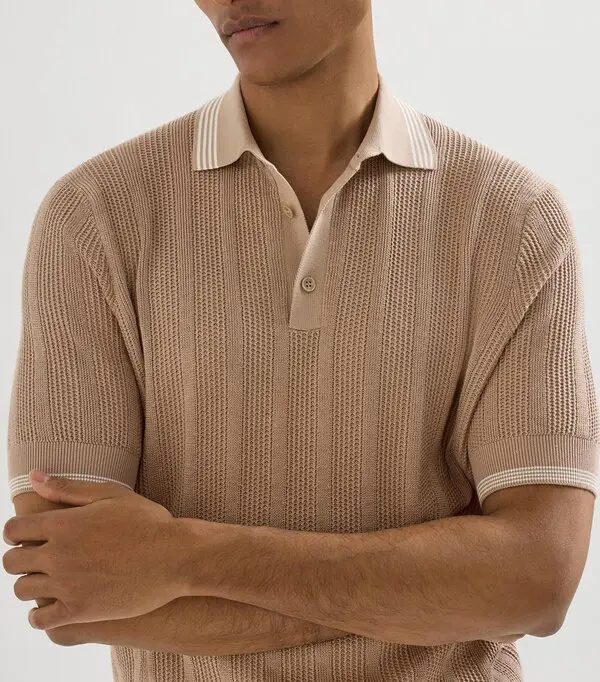Brunello Cucinelli Cotton Rib-knit Polo Shirt
