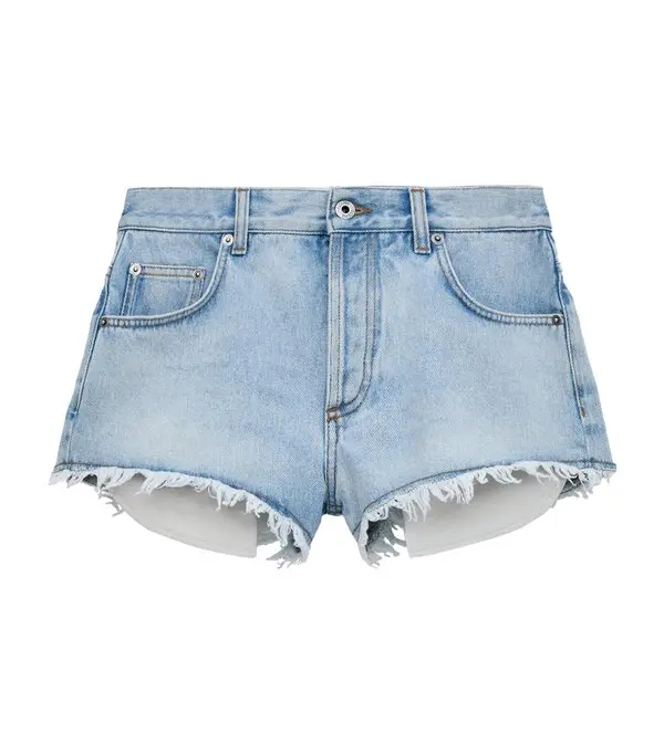 Loewe X Paula's Ibiza Anagram Denim Shorts - Turquoise