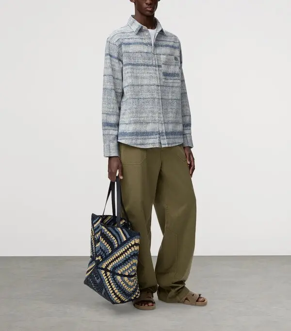 Loewe X Paula's Ibiza Cotton Straight Trousers - Green