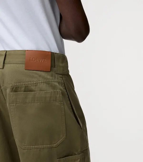 Loewe X Paula's Ibiza Cotton Straight Trousers - Green